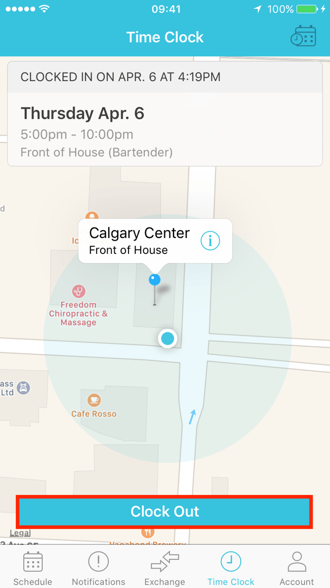 How to Clock In or Out for a Shift
